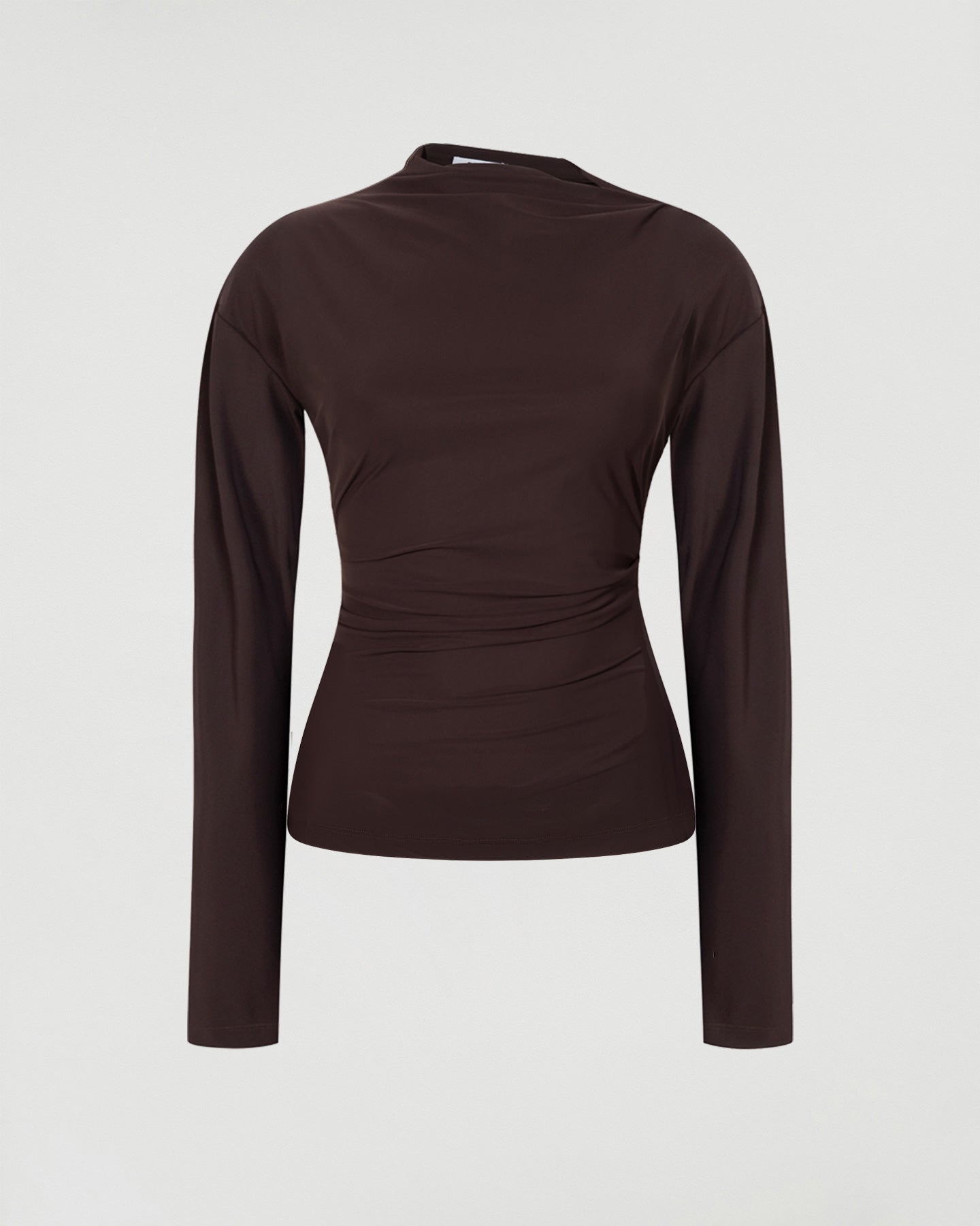 Asymmetric longsleeve top, Cocoa